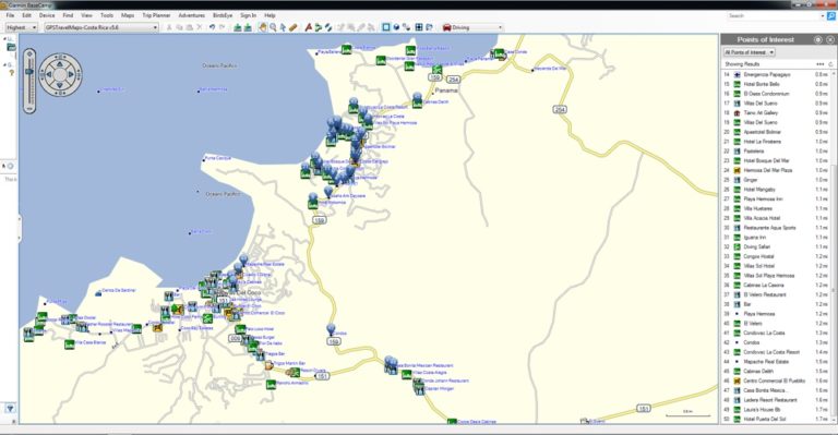 playas-del-coco-costa-rica-map-hotels - GPSTravelMaps.com